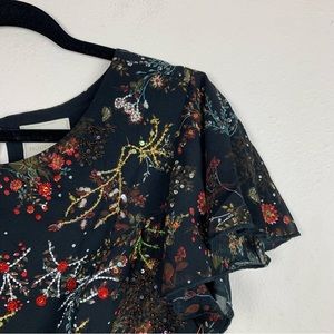 Modcloth | Dresses | Modcloth Embellished To Perfection Black Ditzy ...